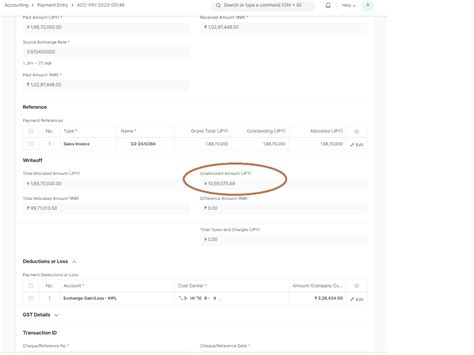 Payment Reconcile Issue Payment Invoice Amount But Unallocated