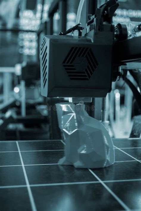 3d Printer Printing Prototype Molten Plastic Process Of Creating