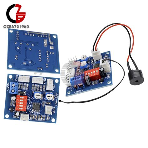 Dc 12v Fan Temperature Control Speed Controller Cpu High Temp Alarm Pwm Pc Cpu Ebay