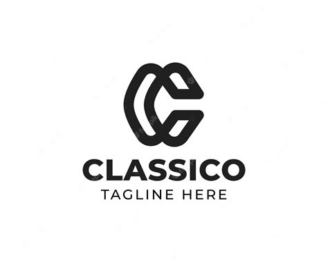 Современная буква Cc буква C логотип Премиум векторы