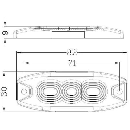 FEU DE SIGNALISATION LED FLASH ORANGE V STROBOSCOPIQUE POUR ENGINS DE TRAVAUX PUBLIC