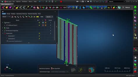 Msc Software On Linkedin Msc Nastran Sol 105 Stiffened Panel Workflow With Msc Apex