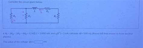 Solved Consider The Circuit Given Below If