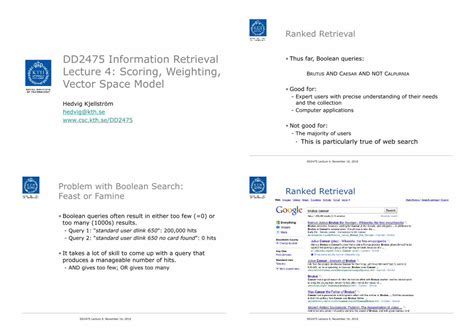 pdf dd2475 information retrieval lecture 4 scoring … · dd2475 information retrieval lecture