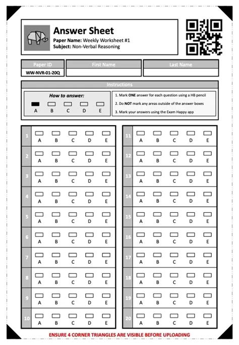 Free 11 Non Verbal Worksheet Exam Happy