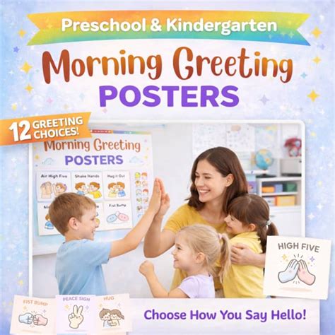 Morning Greeting Posters Choose Your Greeting Preschool And Kindergarten