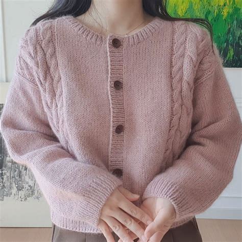 DIY KIT 포근 꽈배기 가디건 Cozy twisted cardigan 패키지