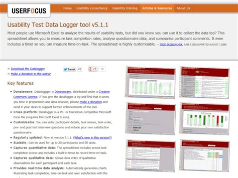 Usability Test Data Logger For Excel Konigi