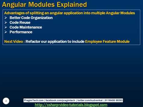 Sql Server Net And C Video Tutorial Angular Modules Explained Slides