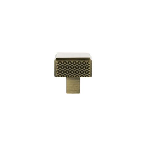 Millhouse Brass Eiffel Knurled Finger Pull Cabinet Knob Handle