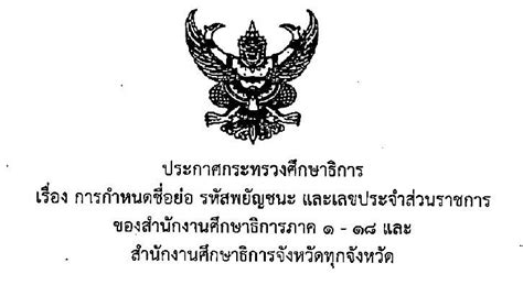 ประกาศกระทรวงศึกษาธิการ เรื่อง รู้รอบสอบได้กับ ดร ชา