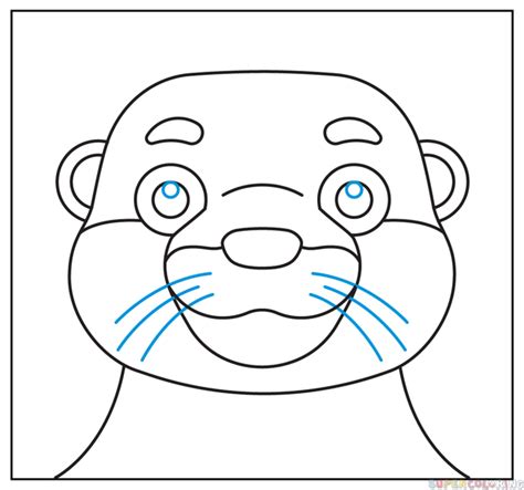 How To Draw An Otter Portrait Step By Step Drawing Tutorials