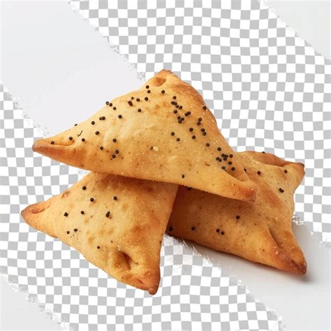 Premium Psd Three Small Breads With Black Seeds On A White Background