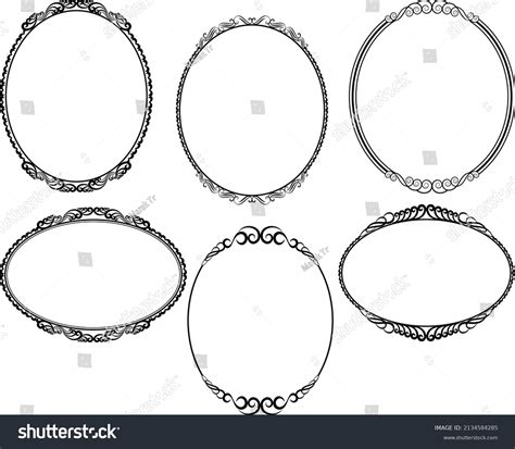 Set Decorative Frames Vector Illustration Stock Vector Royalty Free