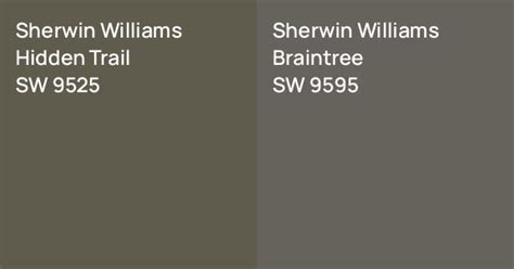 Sherwin Williams Hidden Trail Vs Sherwin Williams Braintree Comparison