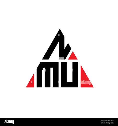 Nmu Triangle Letter Logo Design With Triangle Shape Nmu Triangle Logo