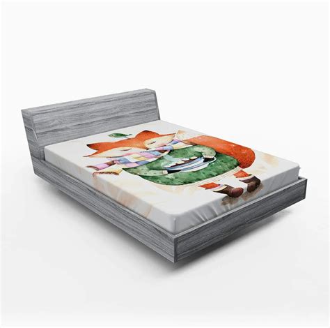 ورق مجهز به داستان لنگه ، روباه با پرنده ای روی سر شکلات داغ در زمستان