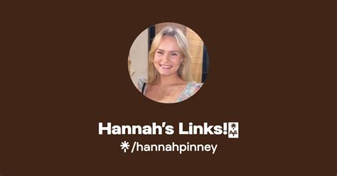 Hannahs Links Instagram Linktree