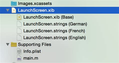 Iphone Xcode 6 IOS LaunchScreen Xib Localization Issue Stack Overflow
