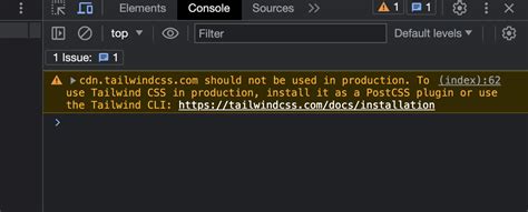 Tailwind não aplica erro no console Tailwind CSS estilizando a sua página com classes