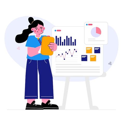 Premium Vector Business Analyzing Business Data Illustration