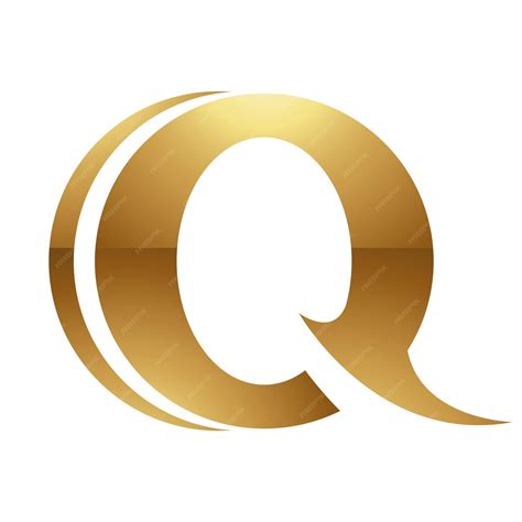 Premium Vector Golden Letter Q Symbol On A White Background Icon 9