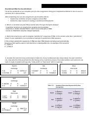 Week 8a Recombinant DNA Reading Guide Pdf Name Recombinant DNA Pre Class Worksheet Fill Out