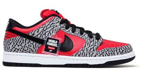 Supreme X Nike Sb Dunk Low Pro 10th Anniversary Collaboration Edition