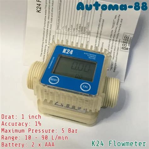 Alat Ukur Pemakaian Debit Air Flow Meter Air Bersih Hydroponik K24