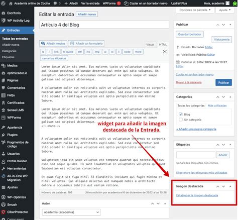 Imagen Destacada En Wordpress Tutorial Webempresa