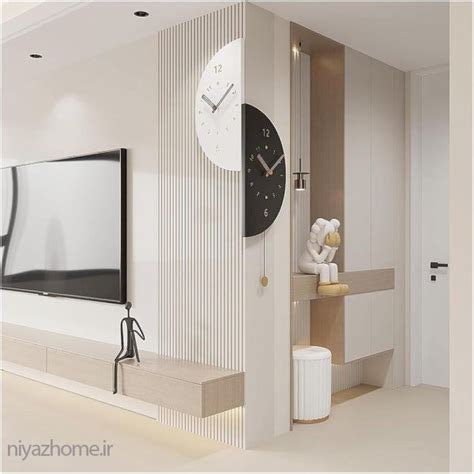 ساعت دیواری دوطرفه مدل دلوین قیمت درب کارخانهگارانتی60ماهه