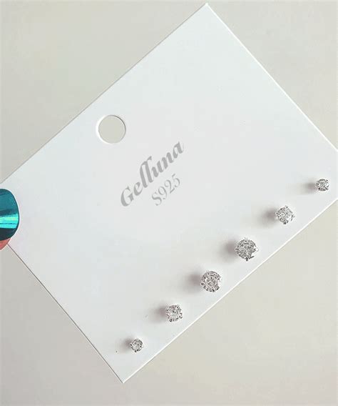 [당출 925은침] 3set 큐빅 심플 데일리 미니 귀걸이 피어싱 세트 에이블리