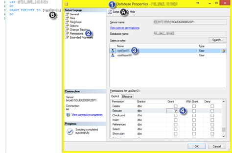 Sql Server Is There A Way To Grant Execute Using Gui Stack Overflow