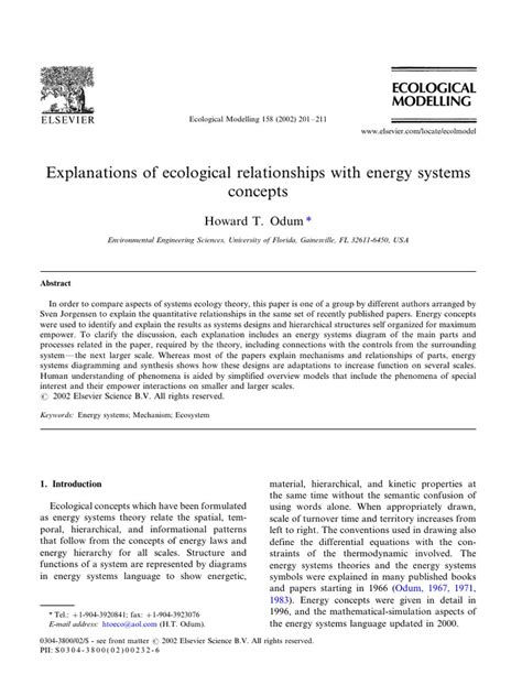 Odum_2002 | PDF | Ecology | System