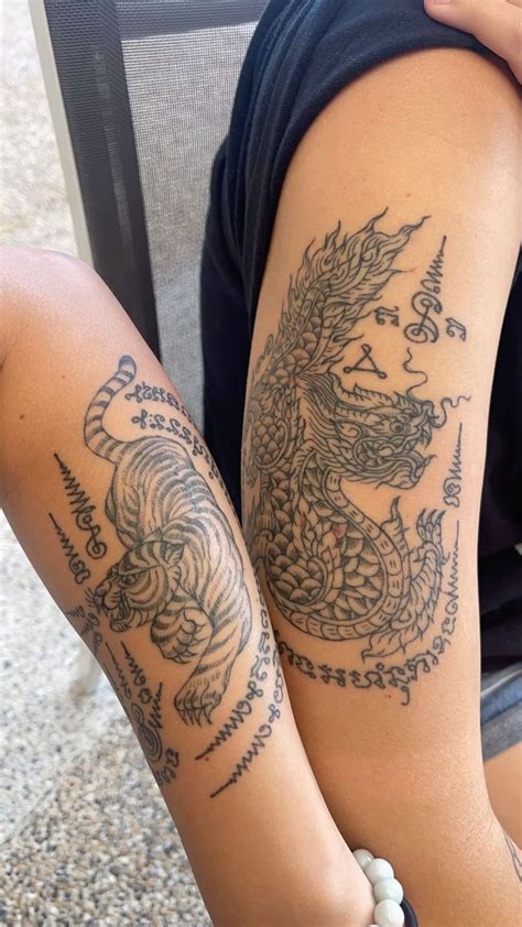 Sak Yant Tatto Thai Tattoo Dragon Tattoo Symbolic Tattoos