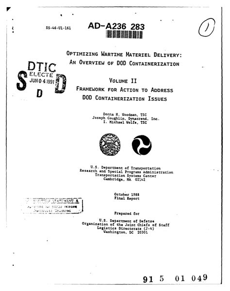 Pdf Optimizing Wartime Materiel Delivery An Overview Of Dod