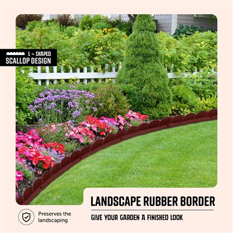 Red Scallop Concrete Edging Basalite 100002826 Lawn Edging 24 In L 6