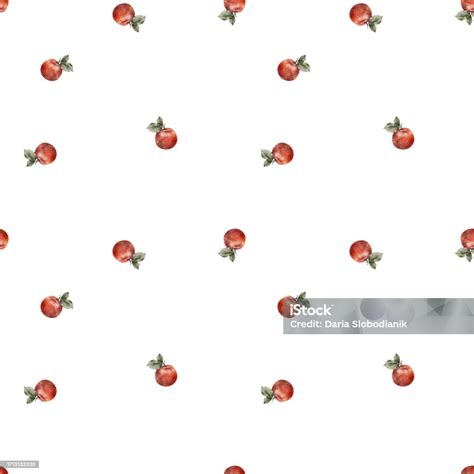 녹색 잎을 가진 신선한 빨간 사과의 매끄러운 패턴 음식 질감 빨갛고 육즙이 많은 사과를 통째로 반복합니다 주스 팩 식탁보 덮개 앞치마 사과 따기 또는 식품 포장을 위한