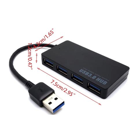 4 Port Usb 3 0 Hub 5gbps Portable Compact For Pc L Vicedeal