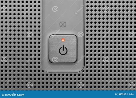 Red Light Power Button In Electronic Device Stock Photo Image Of Close Hardware 1543350