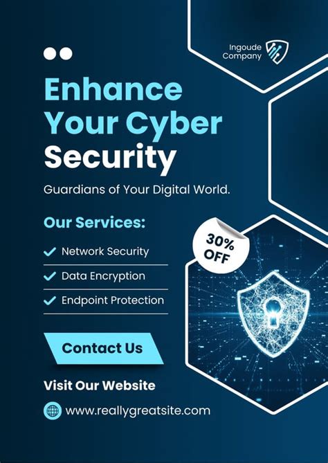 Design Free Customizable Cyber Security Poster Canva