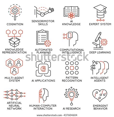 Vector Set 16 Thin Icons Related Stock Vector Royalty Free 437604604 Shutterstock