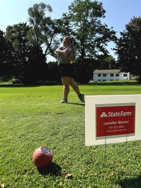 Haley Golfing Like A Pro At Caleb Smiles Fundraiser Today💗