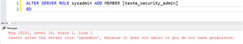 sql server cuidado com a server role securityadmin utilizando