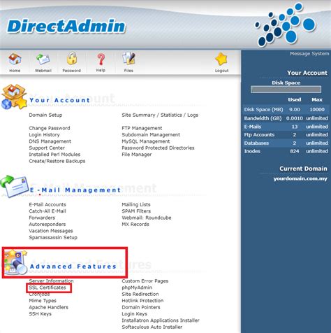 Installing Ssl Certificate In Directadmin When Given Ssl Certificate Zip File Enhanced Skin