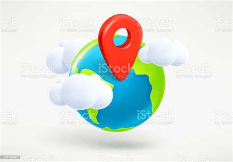 Gps 위치의 빨간 핀이 있는 지구 3d 벡터 일러스트 레이 션 여행 주제에 대한 스톡 벡터 아트 및 기타 이미지 여행 주제 0명 3차원 형태 Istock