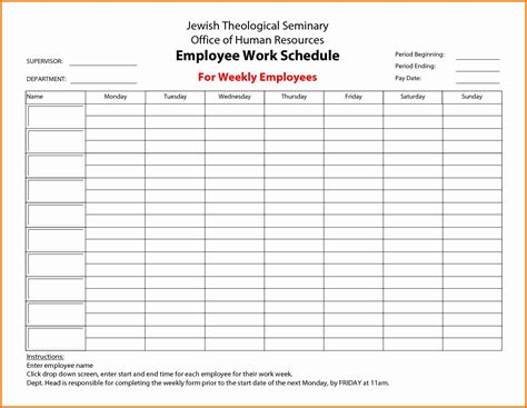 Employee Schedule Templates 11 Free Printable Word Excel Amp Pdf Riset