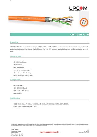 Cat Sf Utp Data Lan Cable Network Upcom PDF