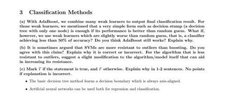 3 Classification Methods A With Adaboost We