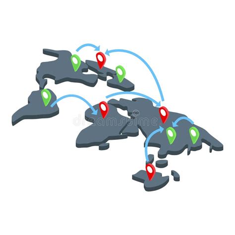 Global Vpn Icon Isometric Vector Server Network Stock Vector Illustration Of Network